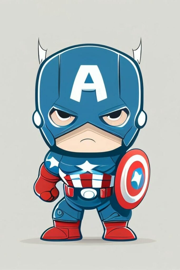 Tuyển chọn 50+ hình ảnh Captain America chibi siêu cute