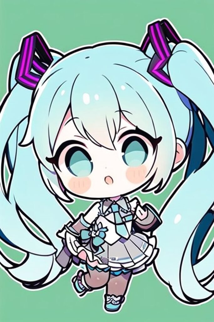 177+ hình nền Miku chibi mái tóc xanh đẹp nhất