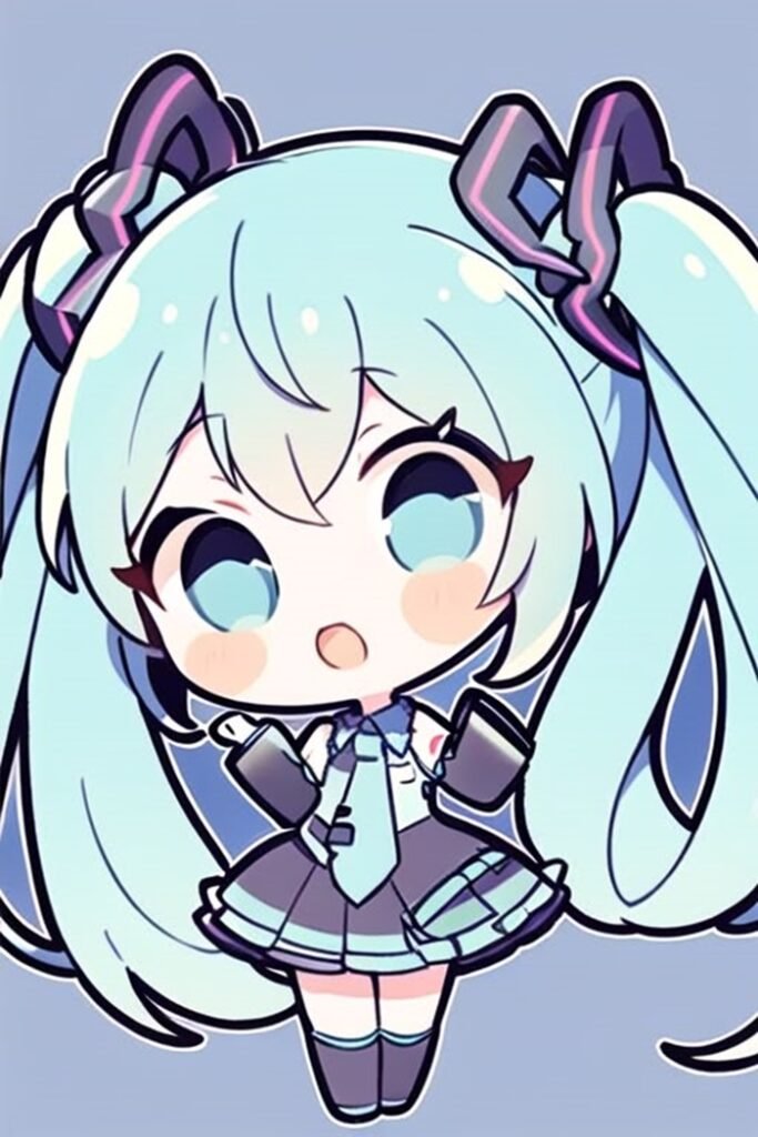 177+ hình nền Miku chibi mái tóc xanh đẹp nhất